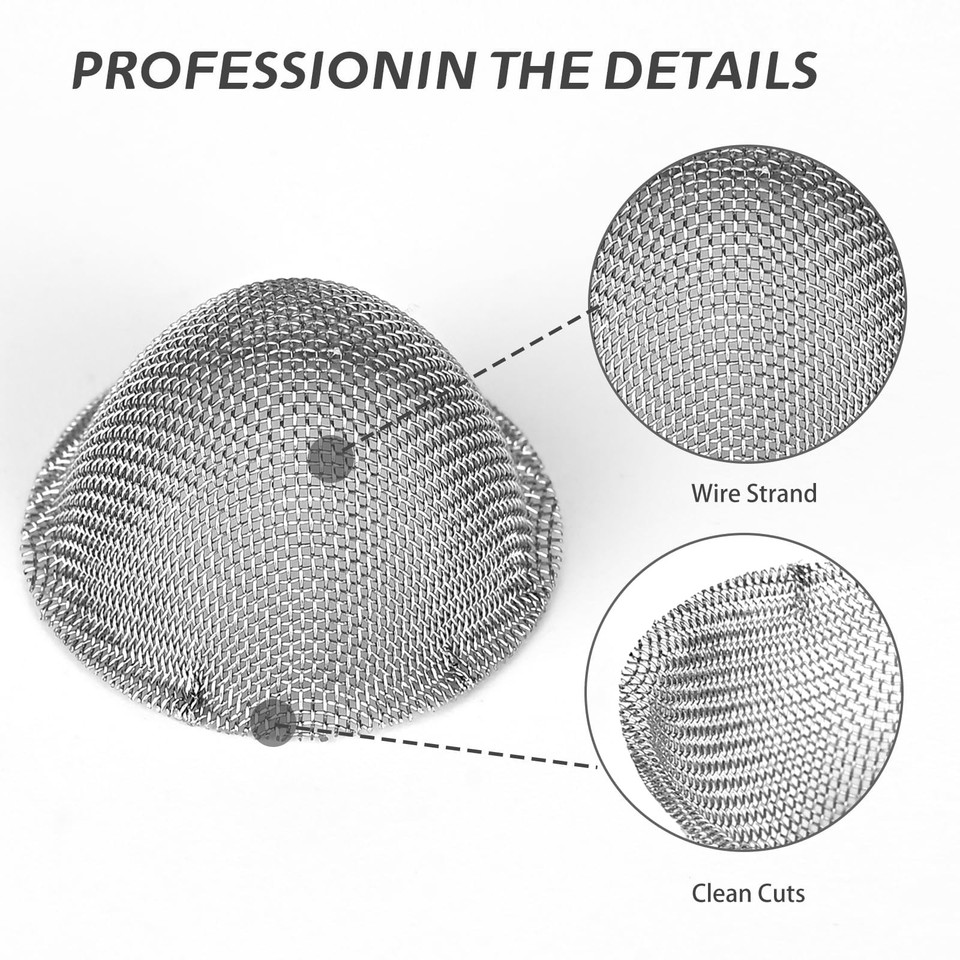 50 PCS Pipe Screens 3/4 Inch 100% Stainless Steel Bowl Screens Filters ...