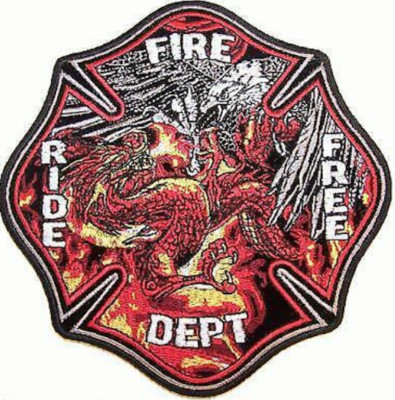 1 NEW JUMBO FIRE DEPARTMENT EAGLE AND DRAGON FIGHTING JACKET BACK PATCH ...