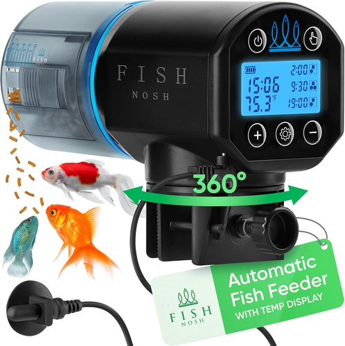 Automatic Fish Feeder for Aquarium with Digital Thermometer New ...
