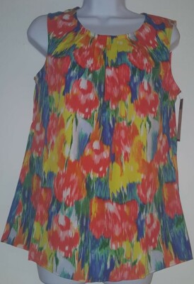 Women's Sleeveless Dress Top Multi Colored Floral Size M Merona by ...