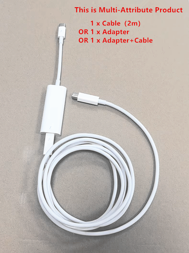 For Apple Thunderbolt2 Cable 2M+Thunderbolt 3 to Thunderbolt 2 MMEL2AM ...