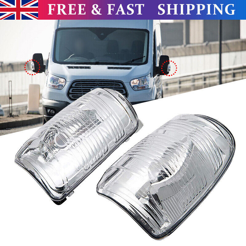For Ford Transit Mk8 Wing Mirror Indicator Lens Cover CLEAR Left and ...