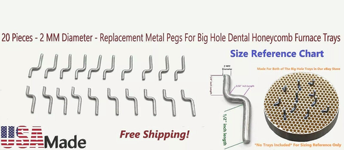 20x Dental Lab Honeycomb Firing Trays Replacement Full Metal Pins USA ...