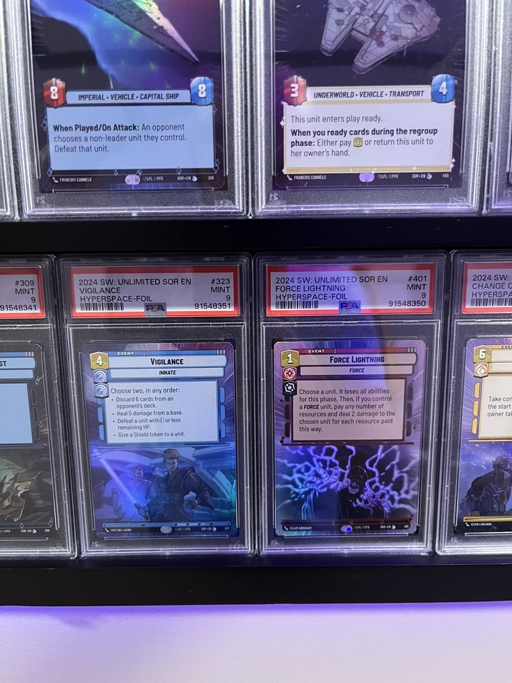 Star Wars Unlimited SOR Complete Hyperspace Foil Legendary Set All 16 ...