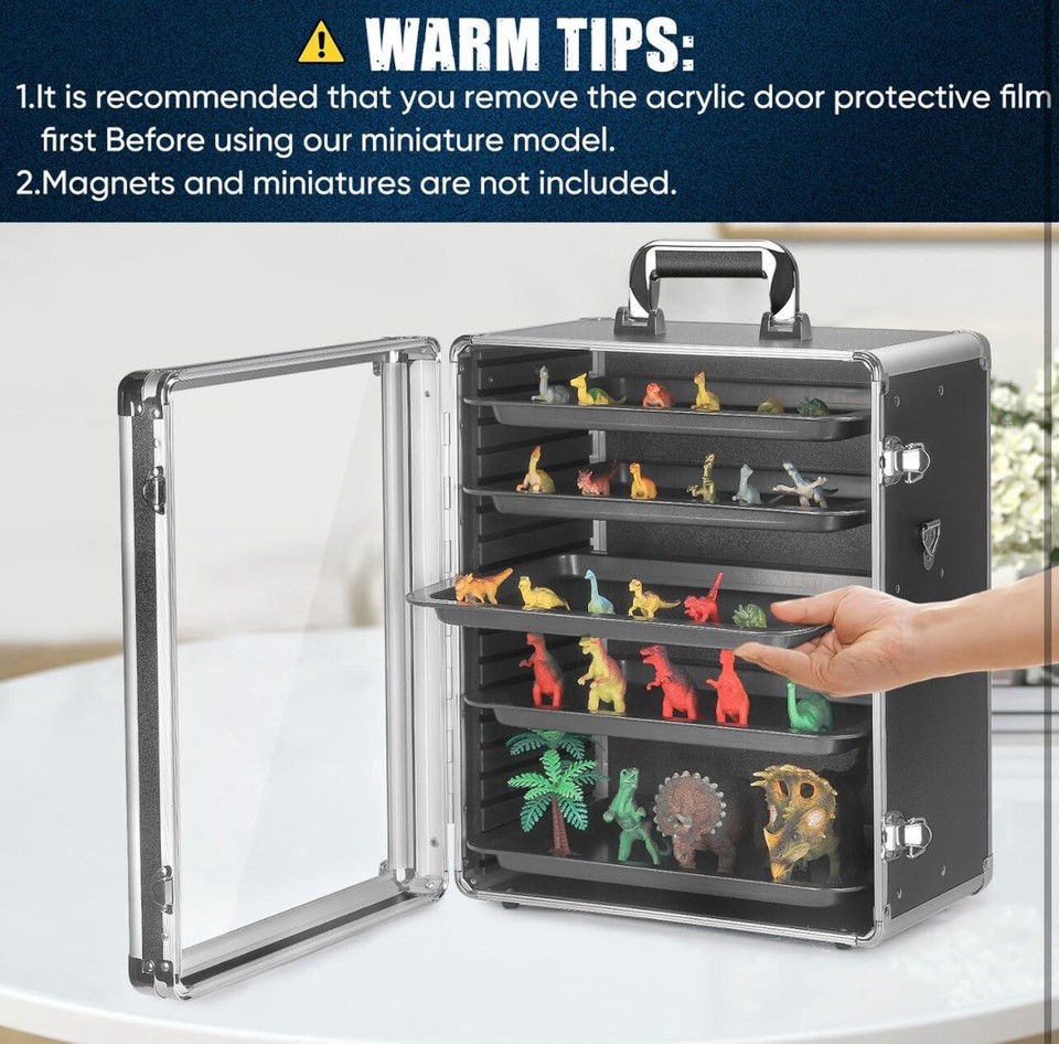 Miniatures Storage Case with 5 Metal Trays Adjustable Shoulder Strap | eBay