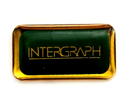 VTG Intergraph Software Co Old Logo Green Gold Enamel Pin Tie Tack ...