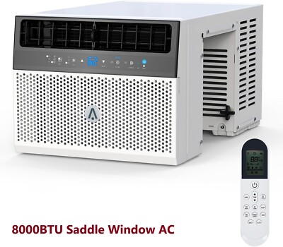 8000BTU Saddle Window Air Conditioner Small AC Unit with Remote + WiFi ...