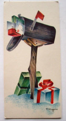 UNUSED Gifts in mailbox F Rogers Christmas greeting card *CC11 | eBay