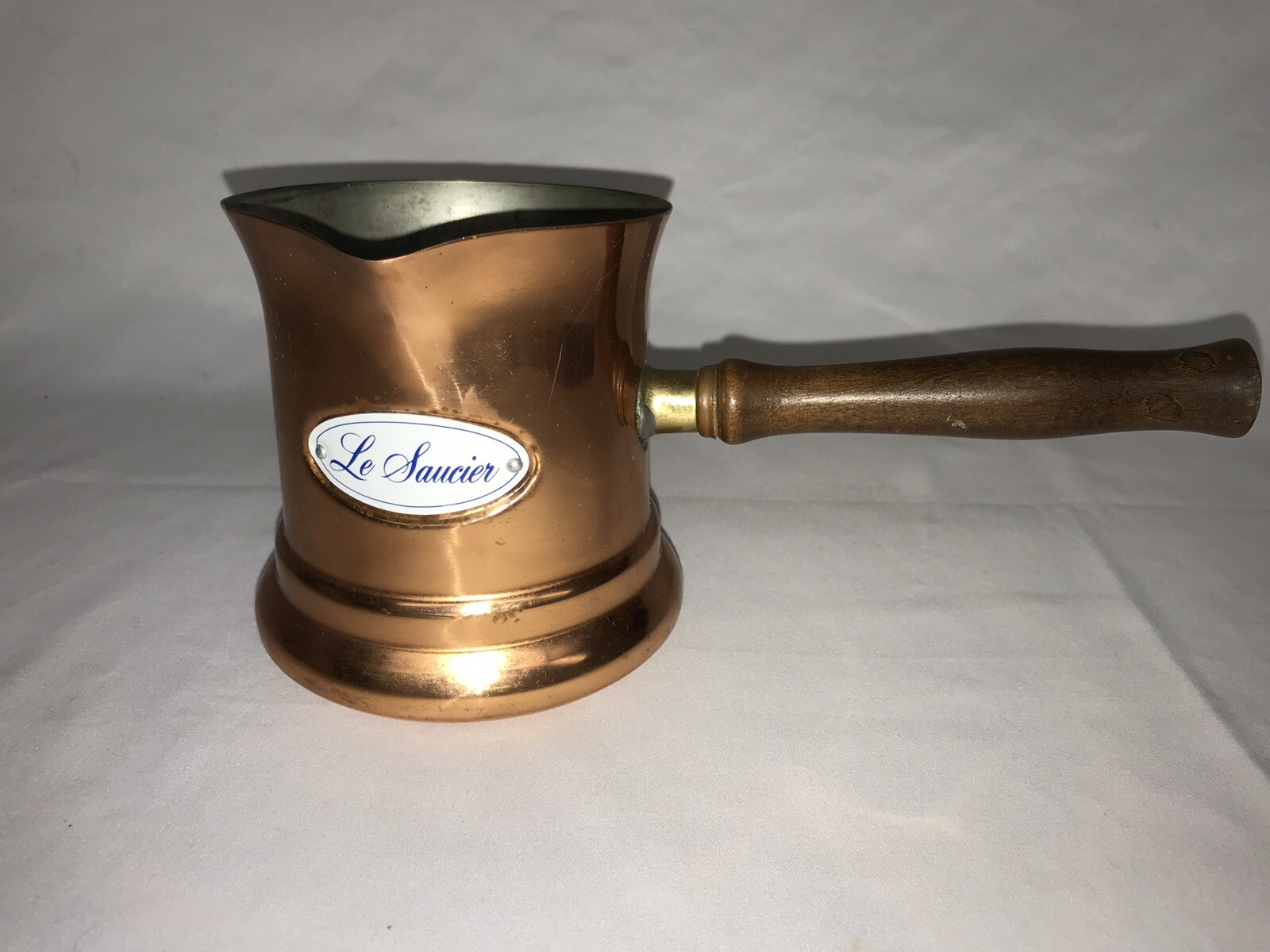 Vintage Teleflora Le Petit Saucier Shabby Chic Copper Pot Pitcher Sauce ...