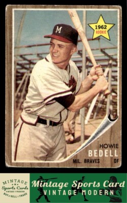 1962 Topps - Howie Bedell - #76 Milwaukee Braves FR/FR+ | eBay