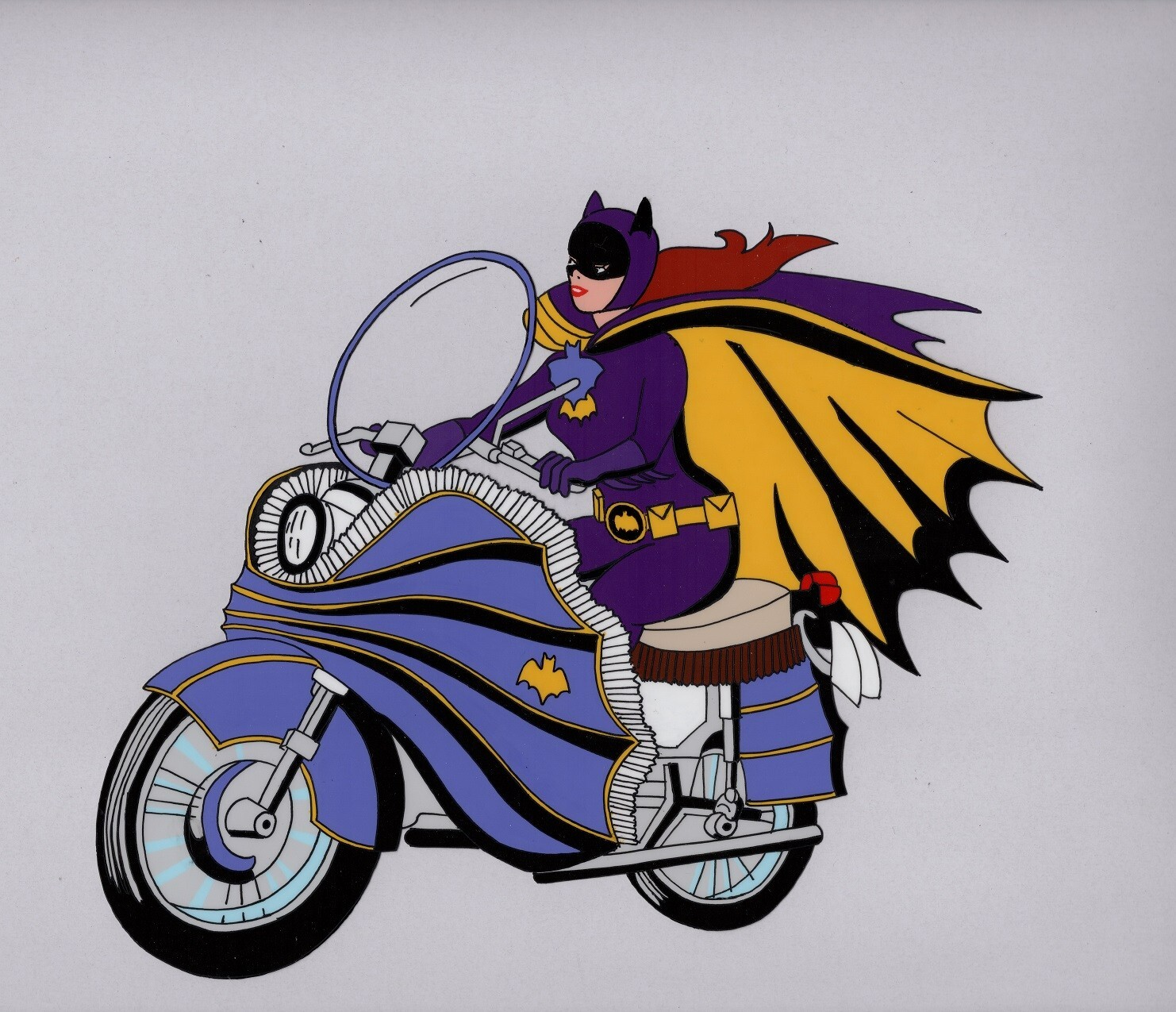 New Batman Batgirl Motorcycle Scene 1966 TV Series Hand Painted ...