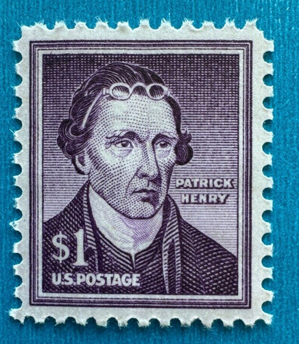 US Stamps Scott 1052a 1958 Liberty Issue Patrick Henry one dollar M/NH ...