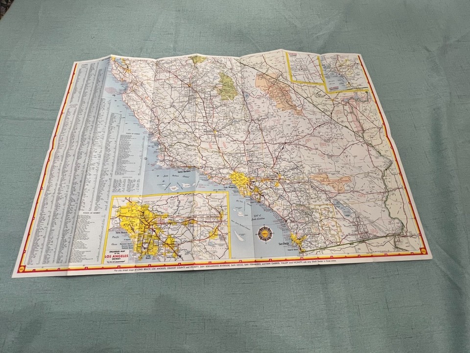 vintage gas stations paper street road maps - Various cities years 40s ...