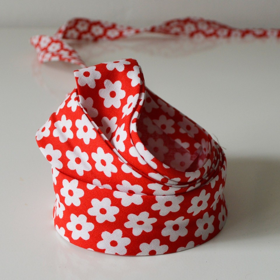 Patterned Floral 25mm Cotton Bias Binding Tape Quilting Edging Bunting ...