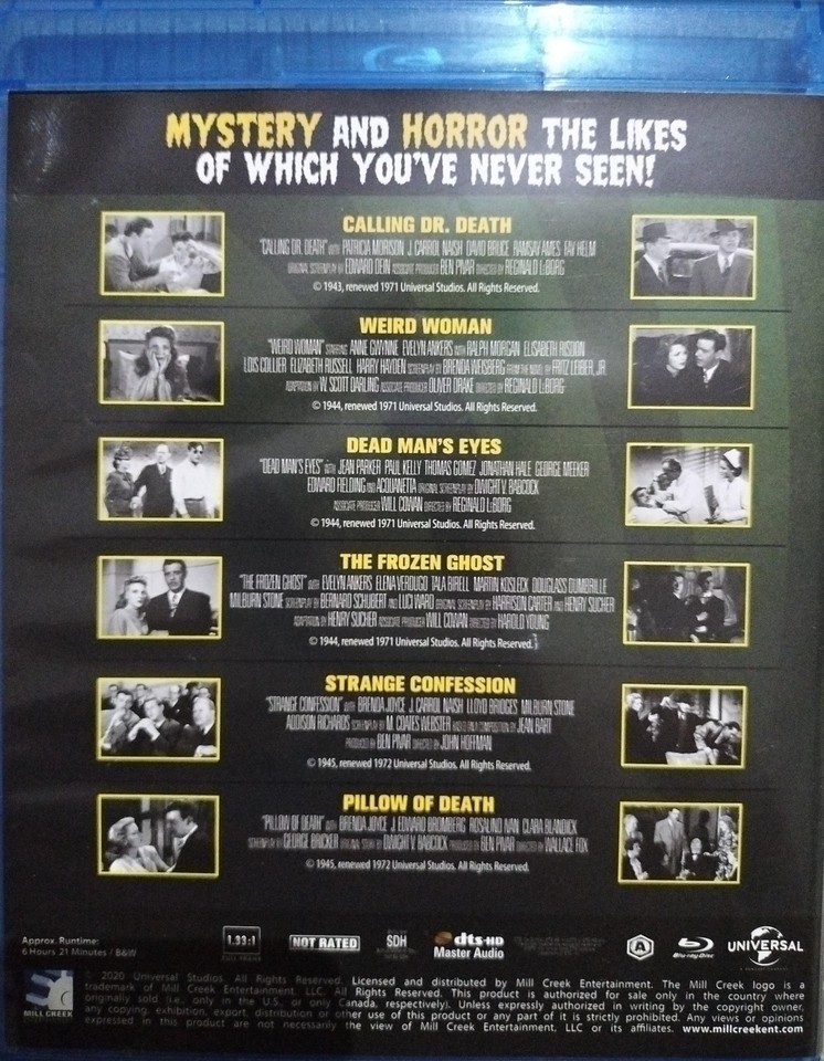 INNER SANCTUM MYSTERIES FRANCHISE COLLECTION 2020 Region A Blu-ray Used ...