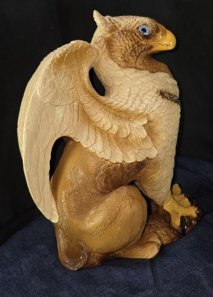 Vtg 1989 Windstone Editions Griffin Peña Blue Eyes Brown & Tan Mythical ...