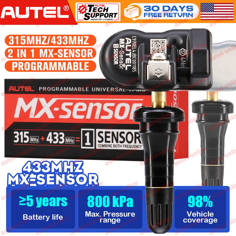 Autel TPMS Sensor MX-Sensor 315MHz & 433MHz Programmable Universal ...