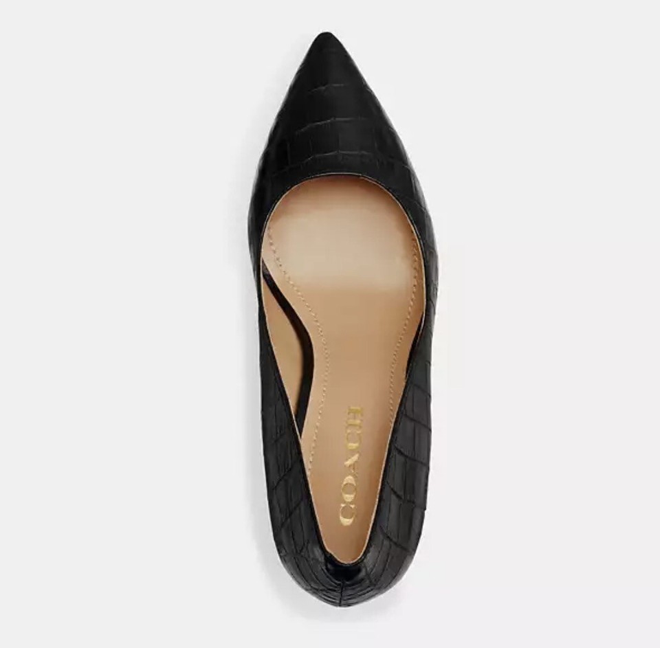 Coach Women’s Wiley Croc Pump. Size 6B Color Black CM678 NIB | eBay