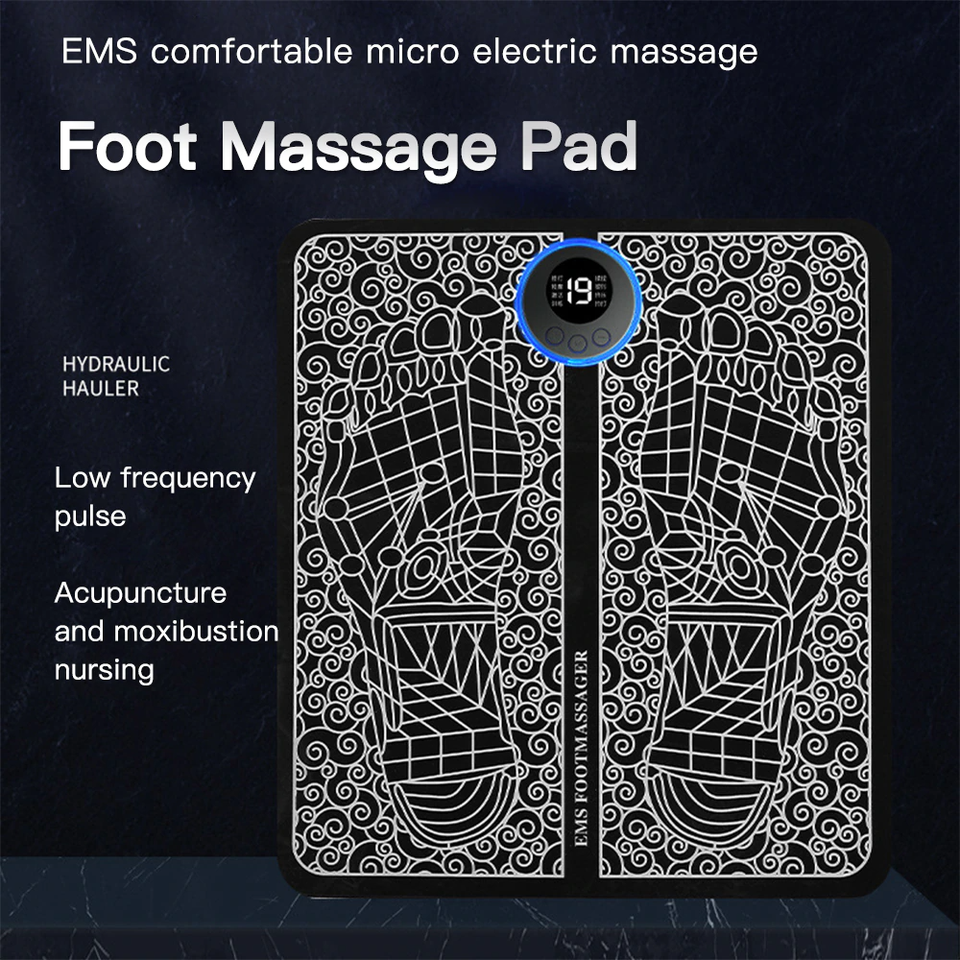 Portable Electric Foot & Neck Massager Pad Blood Circulation Muscle ...