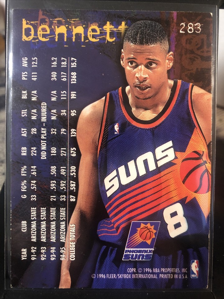 1995-96 Fleer Phoenix Suns Basketball Card #283 Mario Bennett Rookie ...