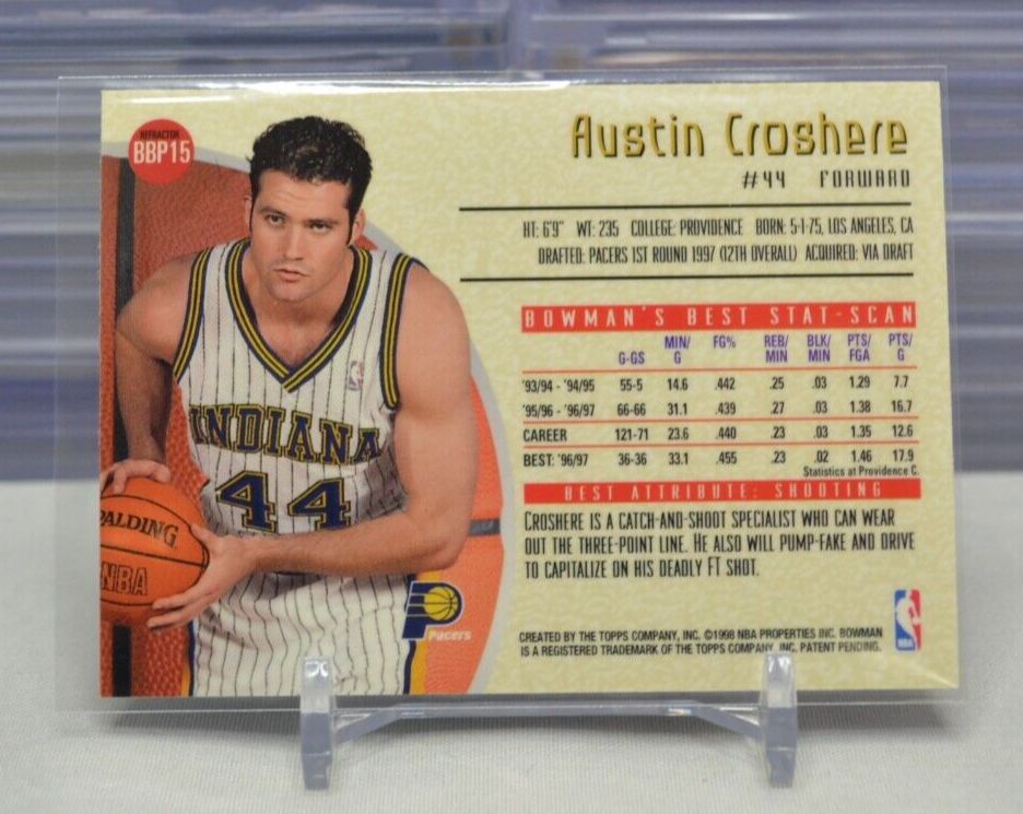 Austin Croshere 1997-98 Bowman’s Best Preview Refractor #BBP15 5-C | eBay