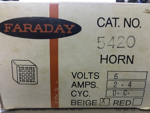 *vintage* Faraday 5420 Red Fire Alarm Horn 12vdc 1.5amp for sale online ...