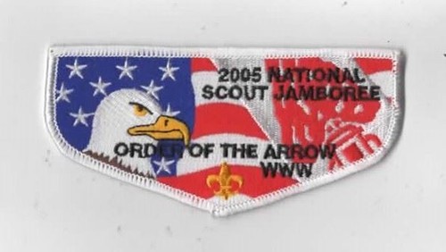 2005 National Scout Jamboree Order Of The Arrow Service Flap WHT Bdr ...