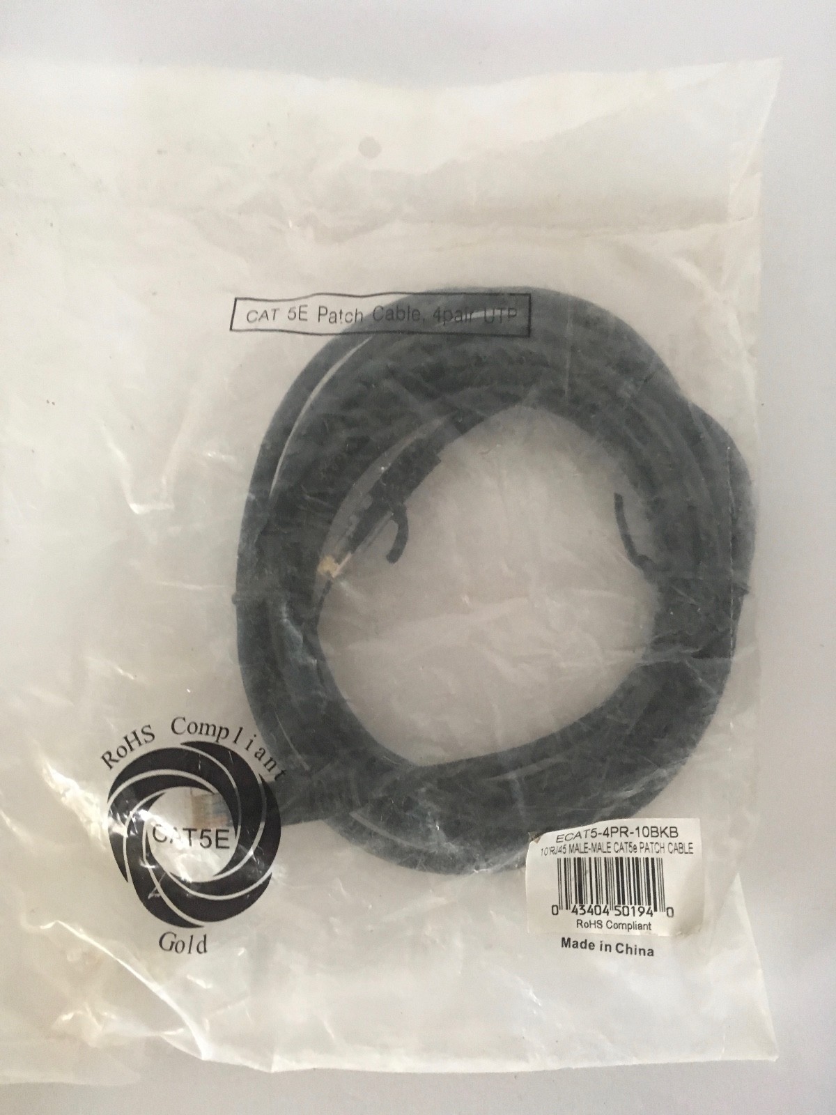 1 each: Lynn Electronics ECAT5-4PR-10-BKB 10-Feet Booted Patch Cable, Black | eBay