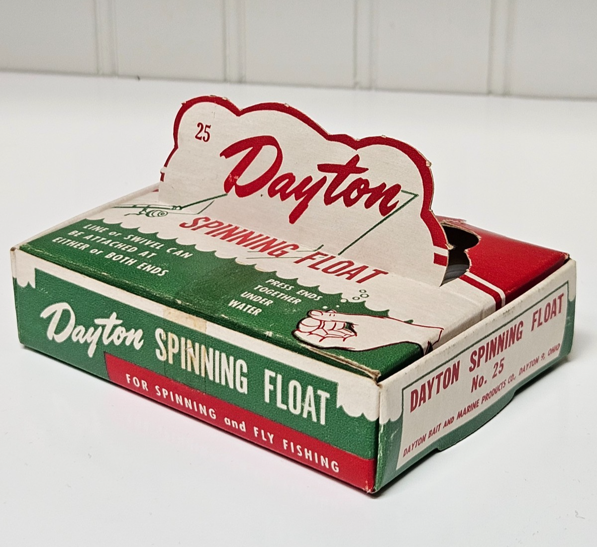Vintage Box of 8 Dayton Spinning Floats with Original Store Display Box ...