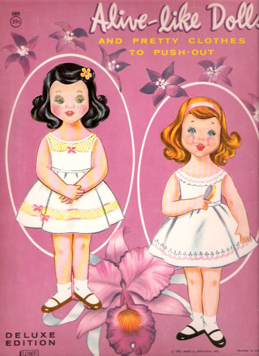 VINTAGE UNCUT 1963 ALIVE-LIKE PAPER DOLLS~#1 TOP REPRODUCTION SELLER ...