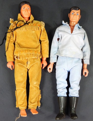 GABRIEL TOY Co. LONE RANGER & TONTO 10" FIGURES DOLLS 1973 + CLOTHES ...
