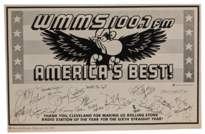 WMMS 100.7 FM Rock Radio Station Cleveland Rolling Stone 1985 Print Ad ...