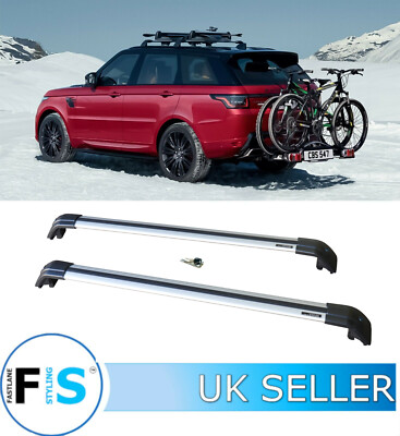 LAND RANGE ROVER SPORT L494 ROOF RAIL CROSS BARS SILVER ANTI THEFT ...
