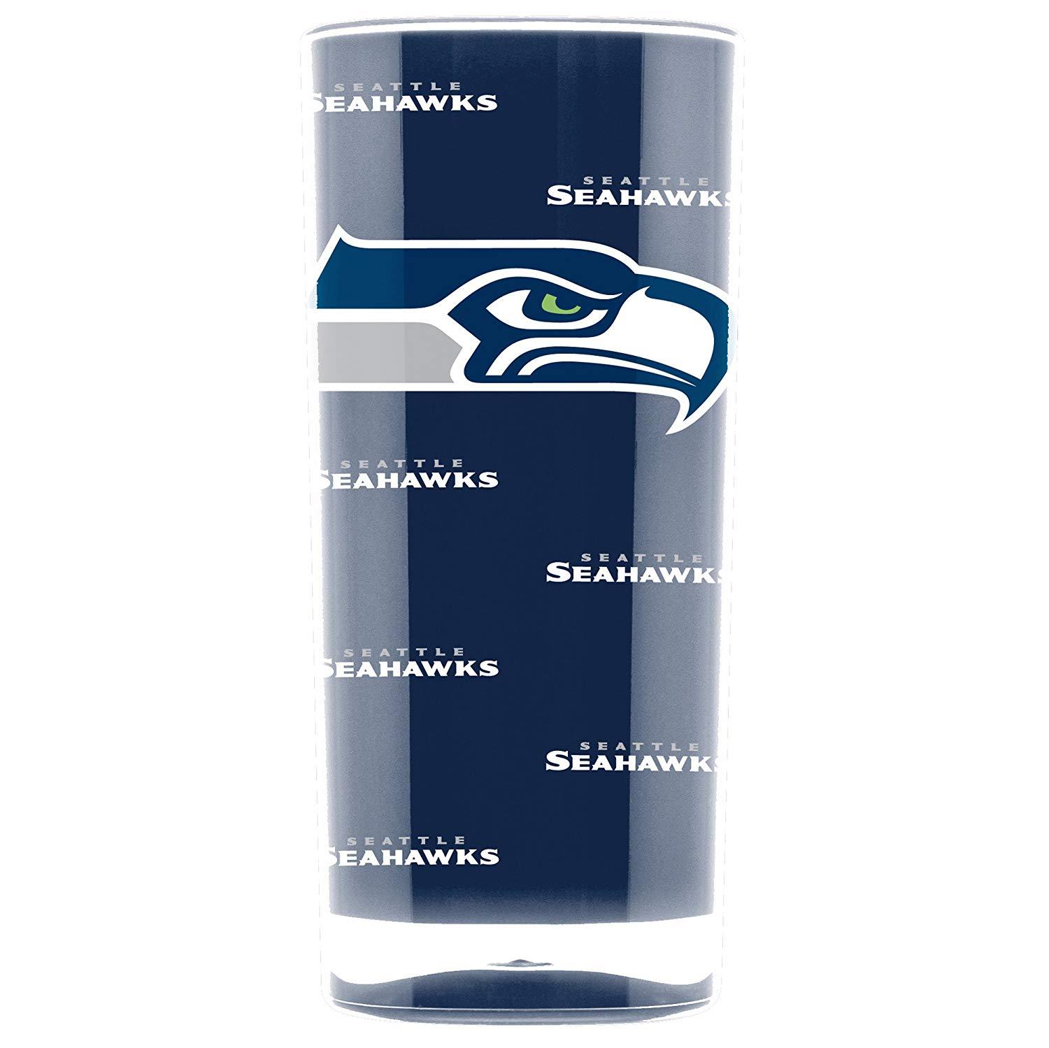 Seattle Seahawks Square Insulated Acrylic Tumbler 16oz Shatterproof NFL ...