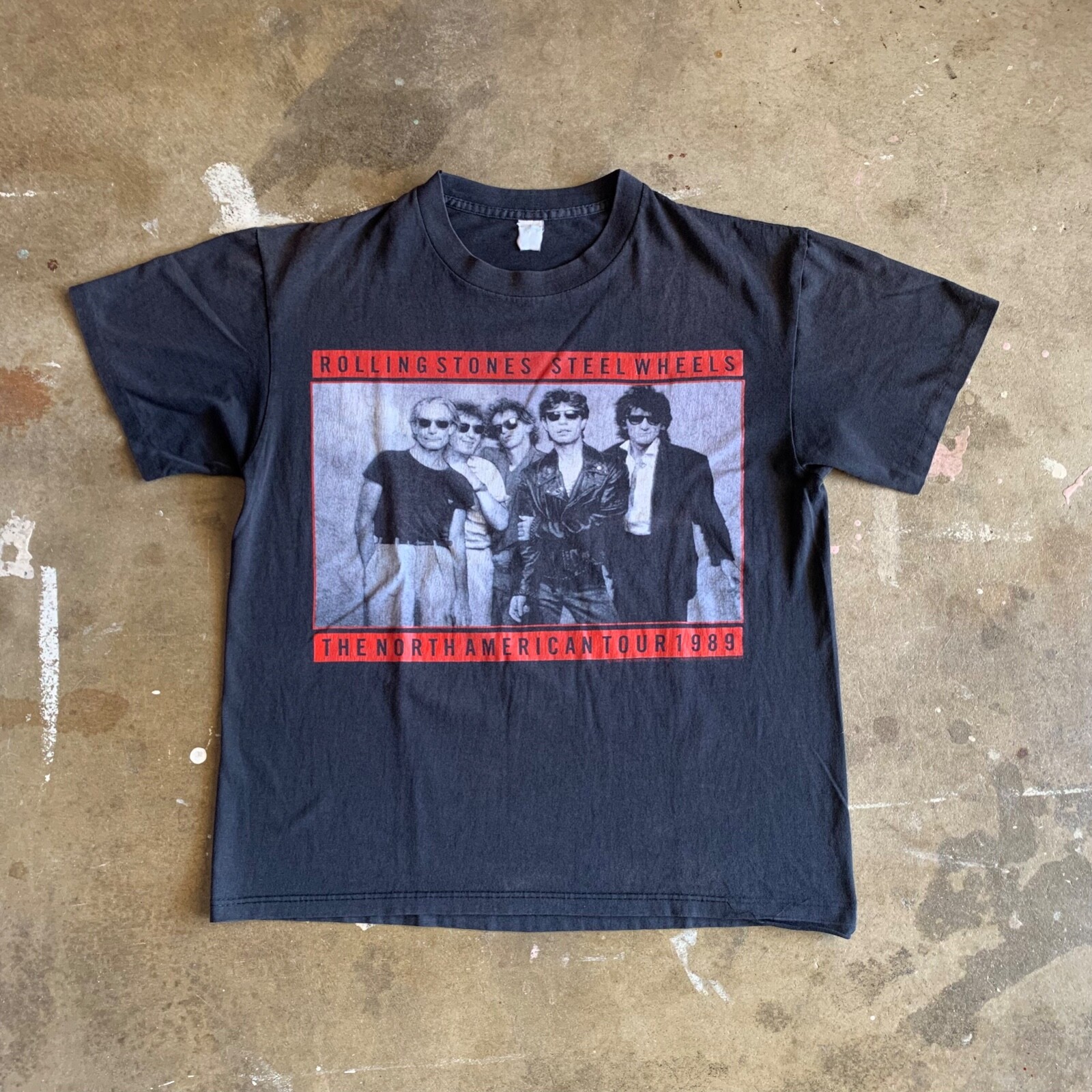 1989 VINTAGE 80s THE ROLLING STONES STEEL WHEELS TOUR… - Gem