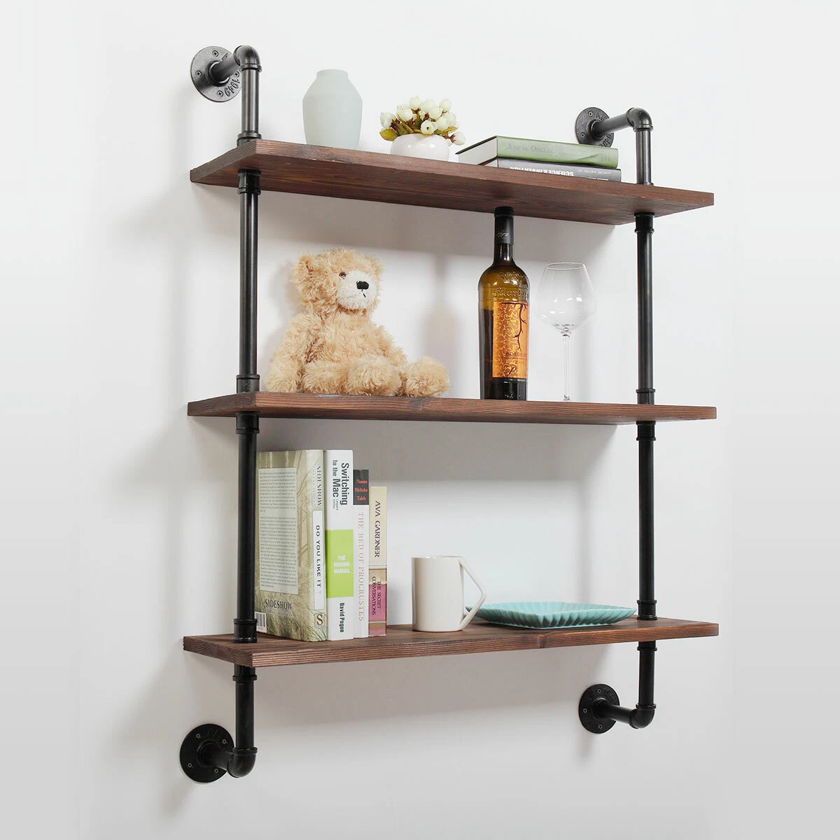 -Tier Wall Mounted Shelf By PIPE DECOR