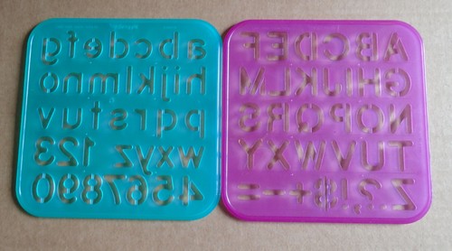 Vintage Tuppertoys 1987 Stencil Art Upper and Lower Case Letters ...