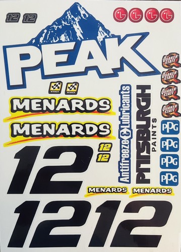 1/10 Scale R/C Racing Vinyl Decal/Sticker Sheet W/ Sponsor Sticker Peak ...