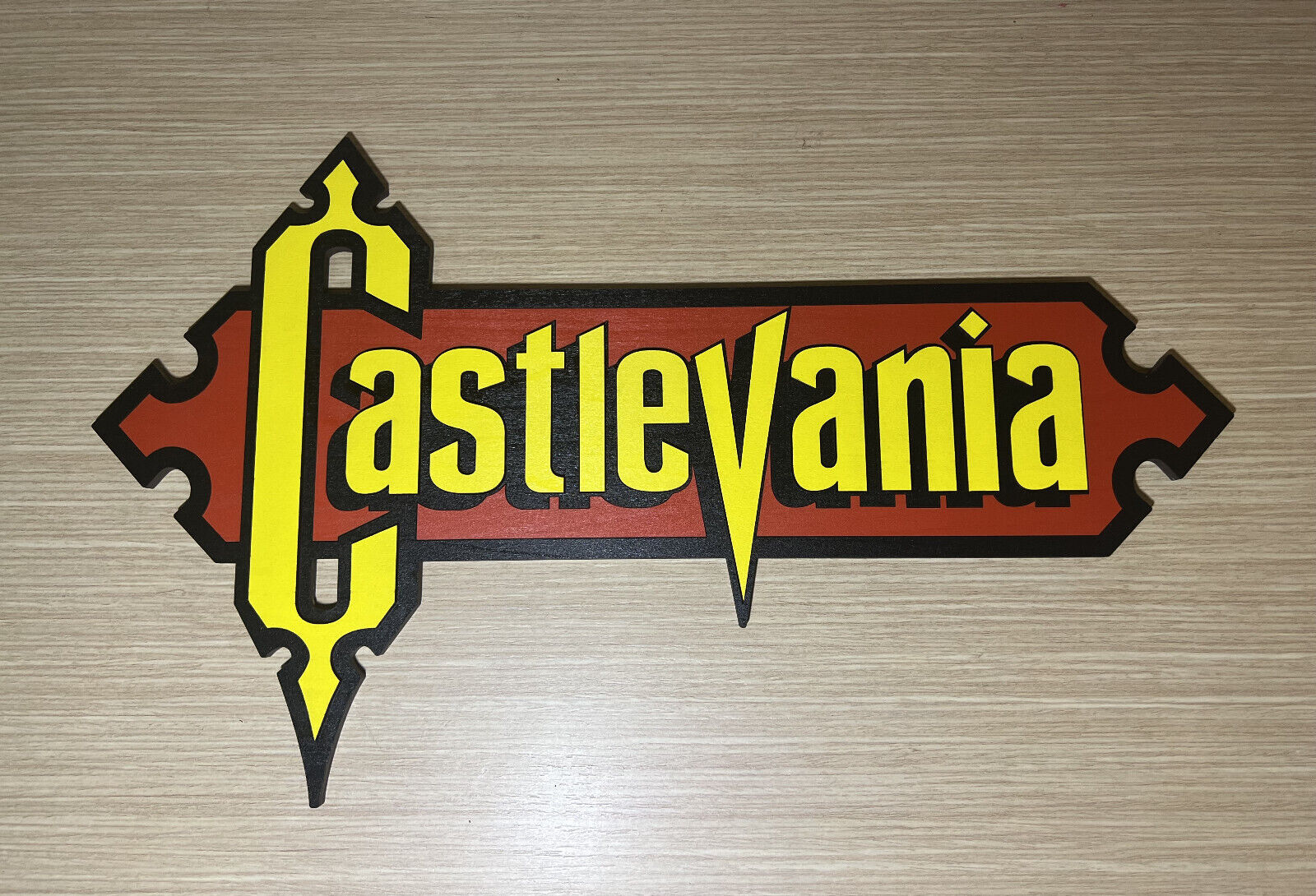 BIG SIZE - Castlevania Logo Poster on Wood Wall Display, Nintendo NES ...