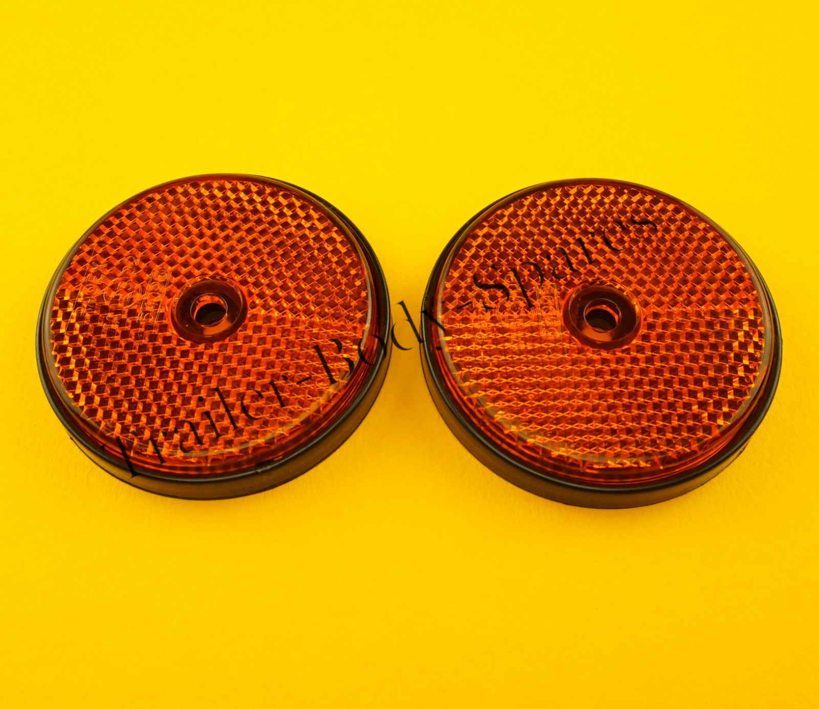 60mm Round Reflectors for Fence Driveway Posts Gates Trailer Caravan ...