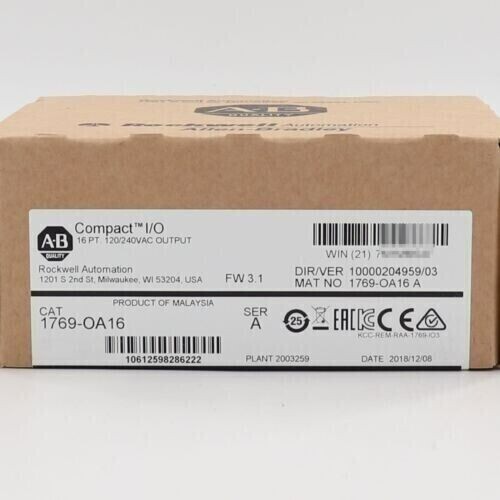 1769-OA16 SER A CompactLogix 16 Pt 240VAC D/O Module New Factory Sealed ...