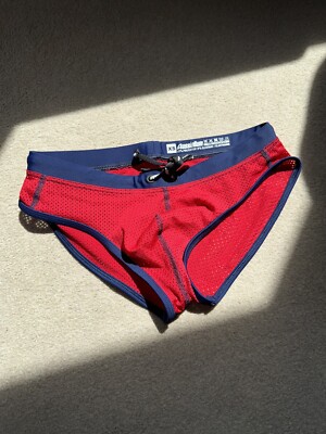 aussieBum Men Swimwear Mesh Sexy Size XS Pouch Bulge Red | eBay UK