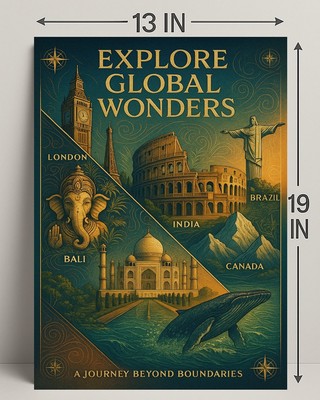 Explore Global Wonders Wall Art Print | eBay