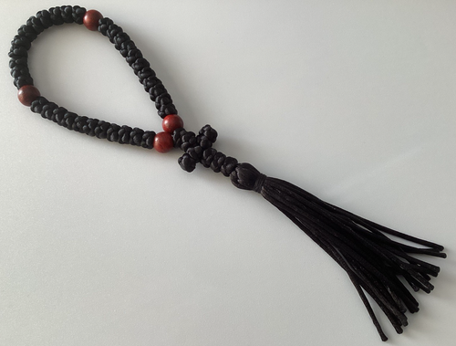 Handmade Orthodox Christian Prayer Rope 33 Knots with Cross BLACK | eBay UK