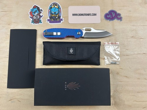 Kizer x CDC Cormorant - Blue / Pink Candy Stripe G10 - Satin S35VN | eBay