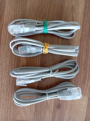 PRICE DROP! RJ45 (Cat 5) Ethernet Network Cables Job Lot of FOUR (1m ...