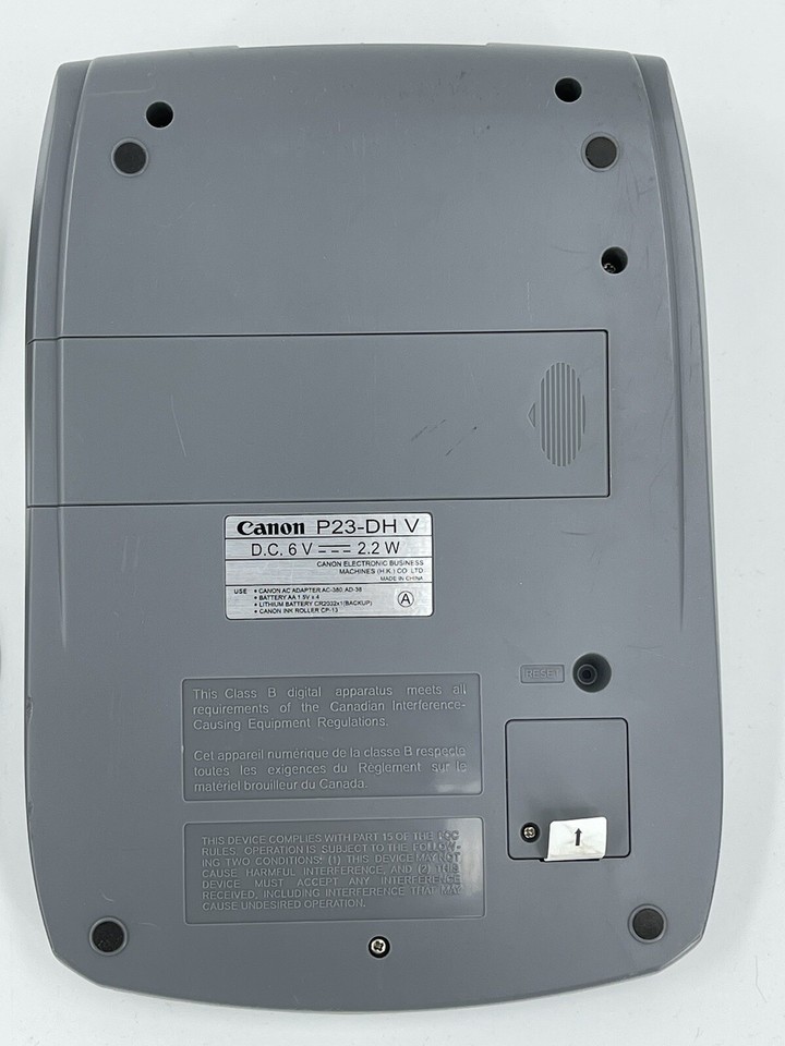 Canon P23-DH V 2 Color Mini-Desktop Printing Calculator w/ A/C Adapter ...