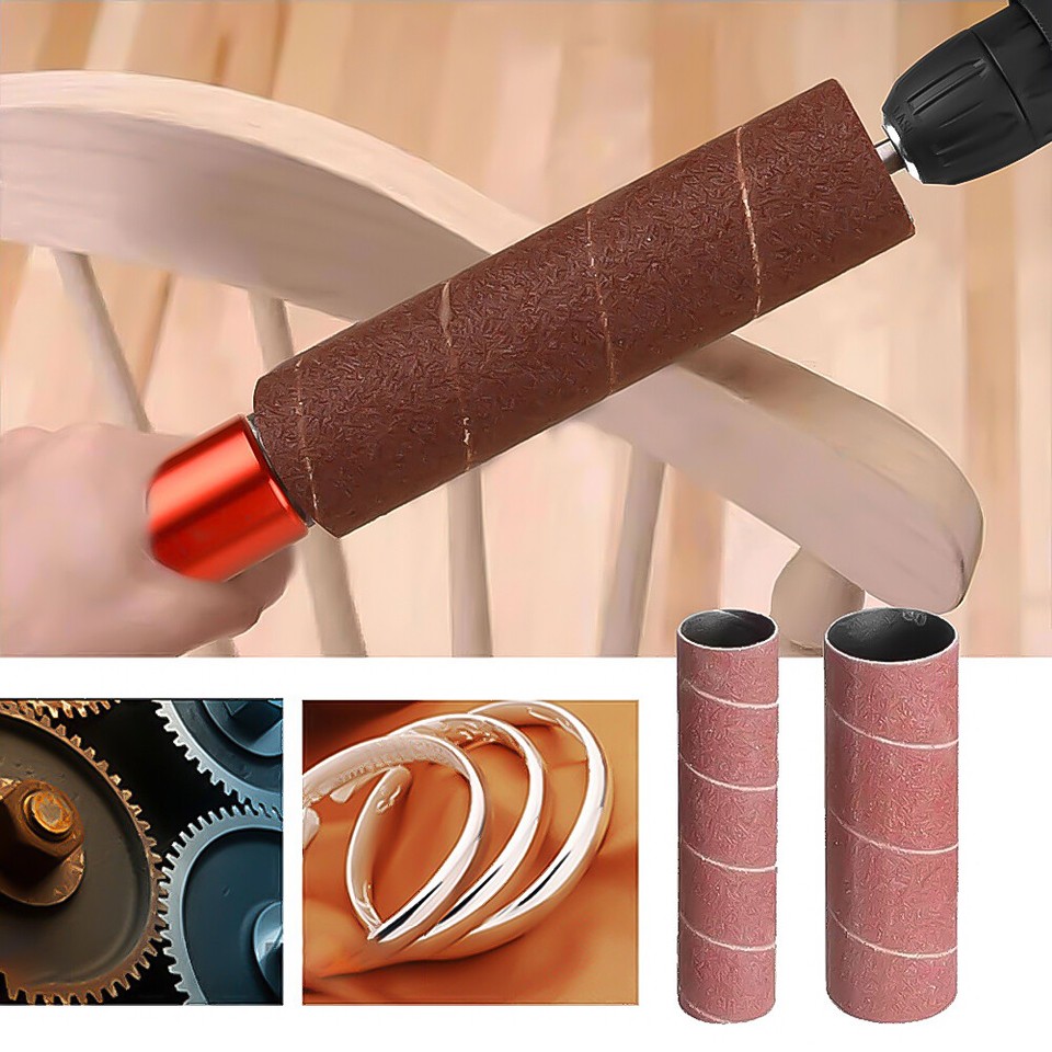 Sanding Rod Kit Drum Sanding Set Electric Drill Attachment Sanding Wood ...