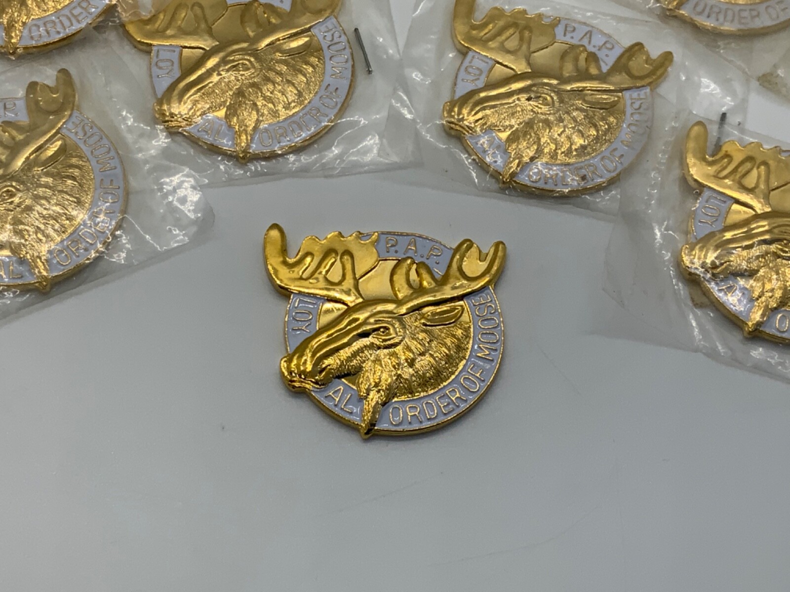 8 PAP LOOM Loyal Order of Moose Legion Service FHC Sticker Coin Token ...