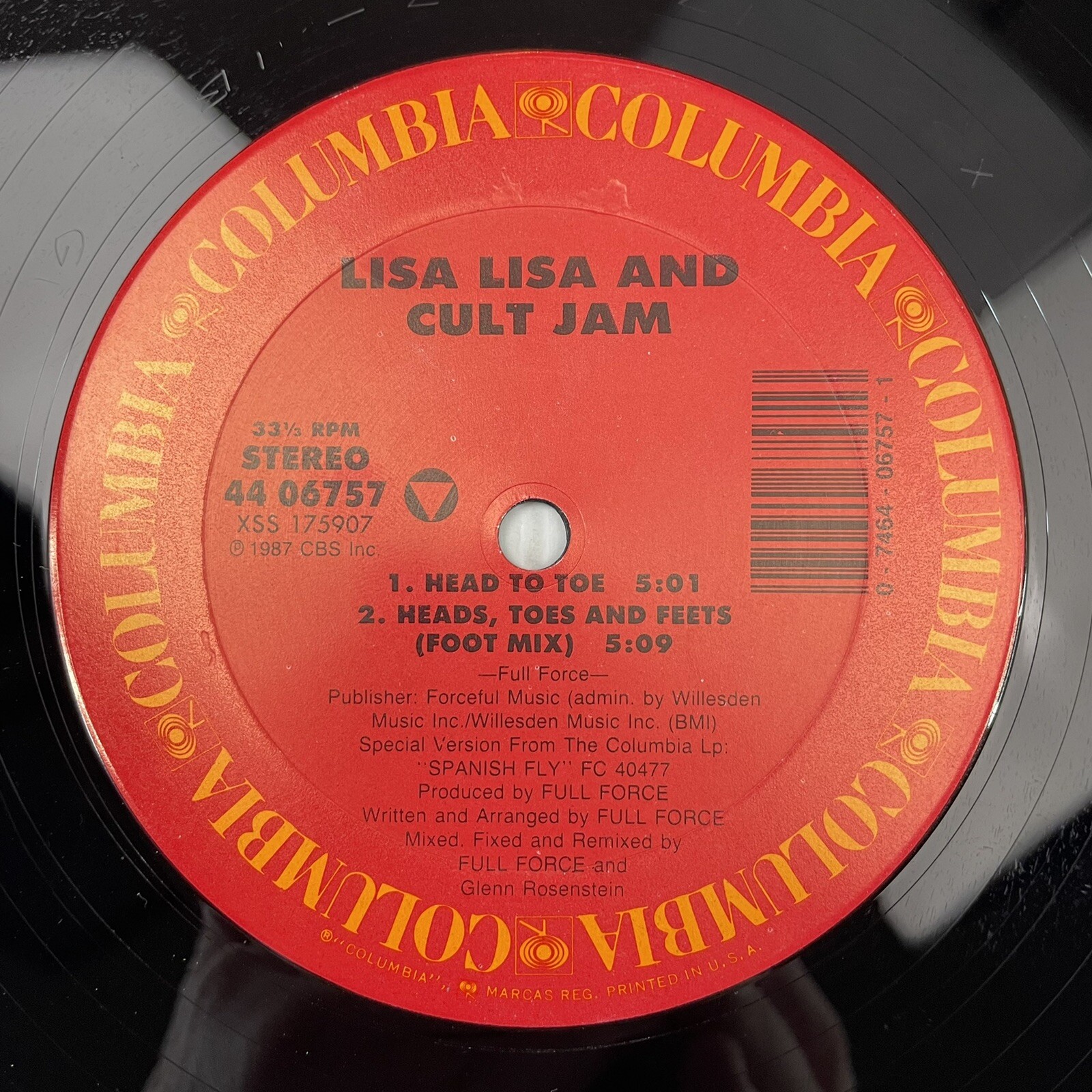 Lisa Lisa And The Cult Jam Head To Toe 12” 45 RPM Vinyl Record Maxi ...